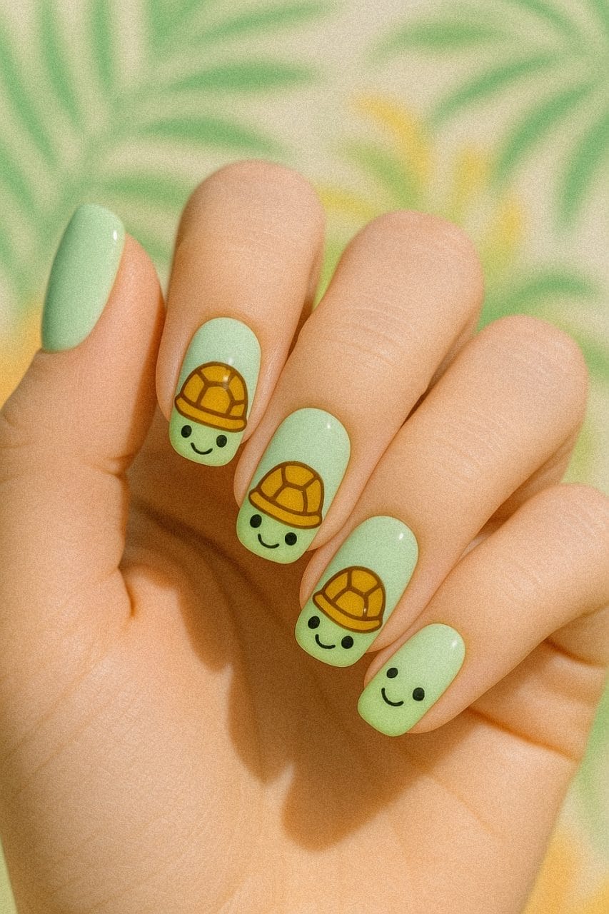 10 Turtle Nail Art Design Ideas You’ll Want to Try This Summer – The ...