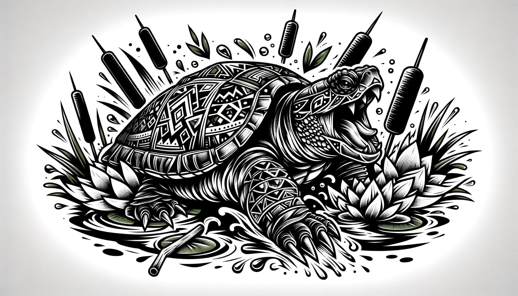 40 Bold Snapping Turtle Tattoo Designs That stand Out! – The Turtle Hub