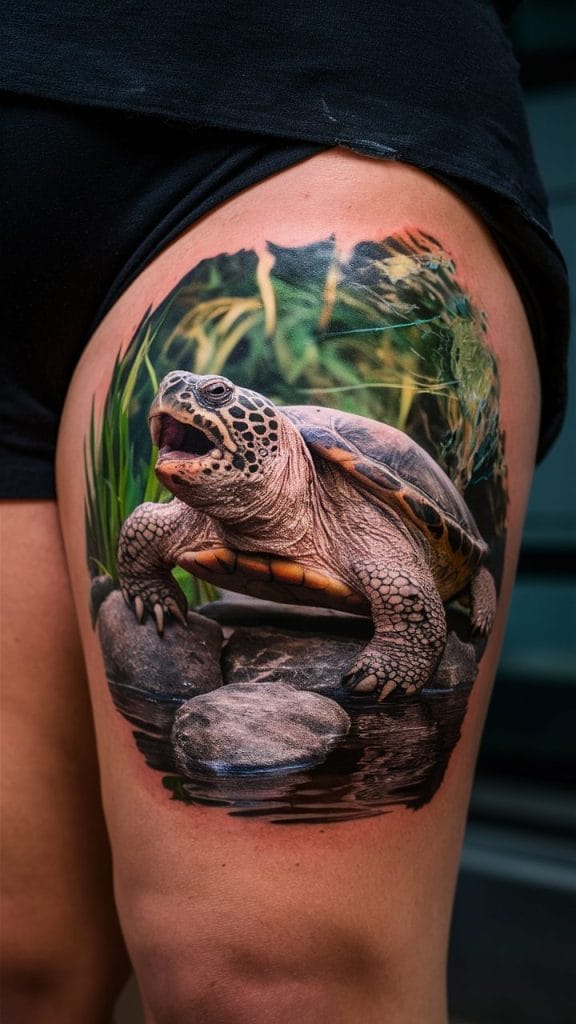 40 Bold Snapping Turtle Tattoo Designs That stand Out! – The Turtle Hub
