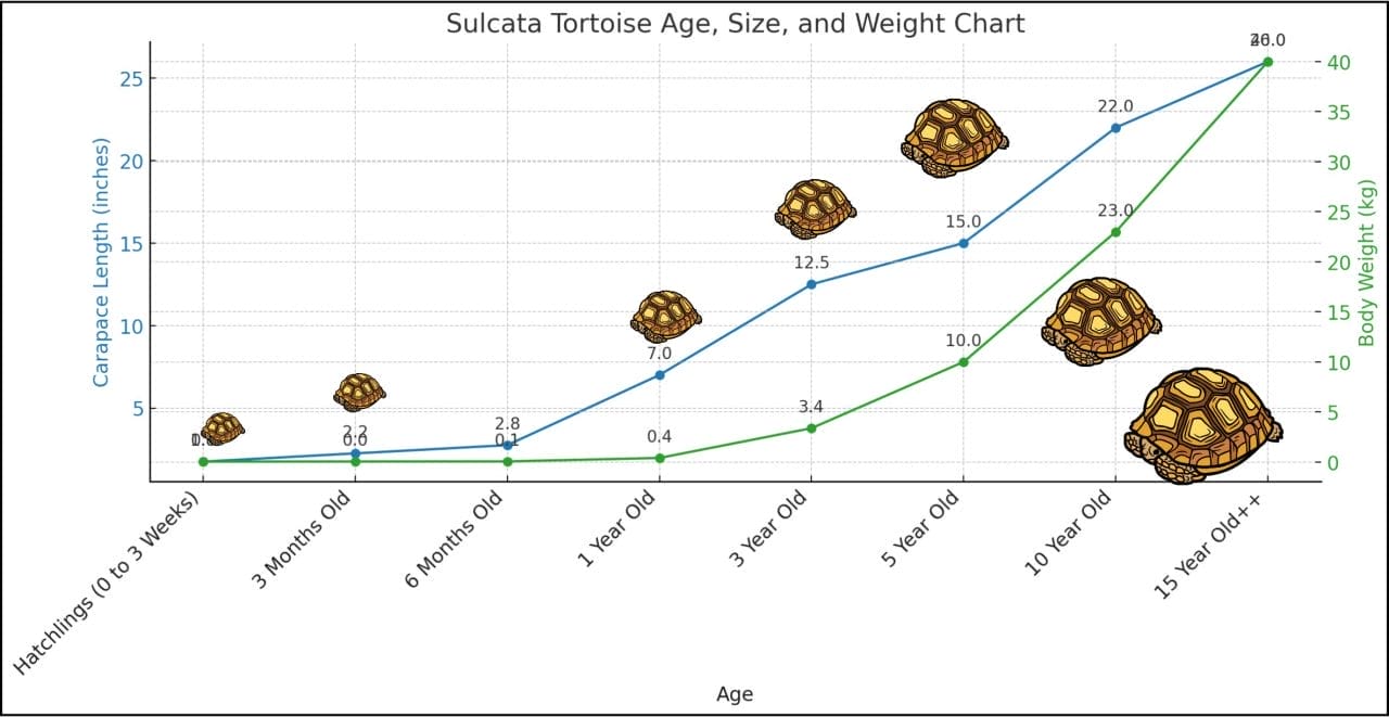 Sulcata Tortoise Growth Rate: How Fast They Grow? – The Turtle Hub