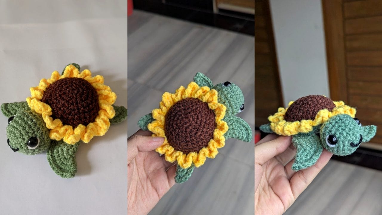 Adorable Sunflower Turtle Amigurumi: Free Crochet Pattern – The Turtle Hub