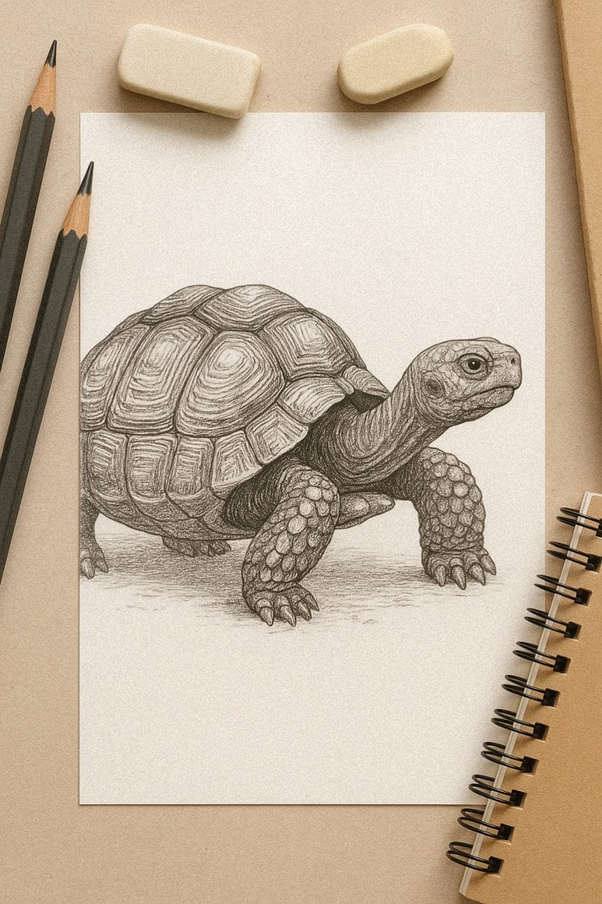 3 Tortoise Drawing Ideas With Step By Step Sketching Guide – The Turtle Hub